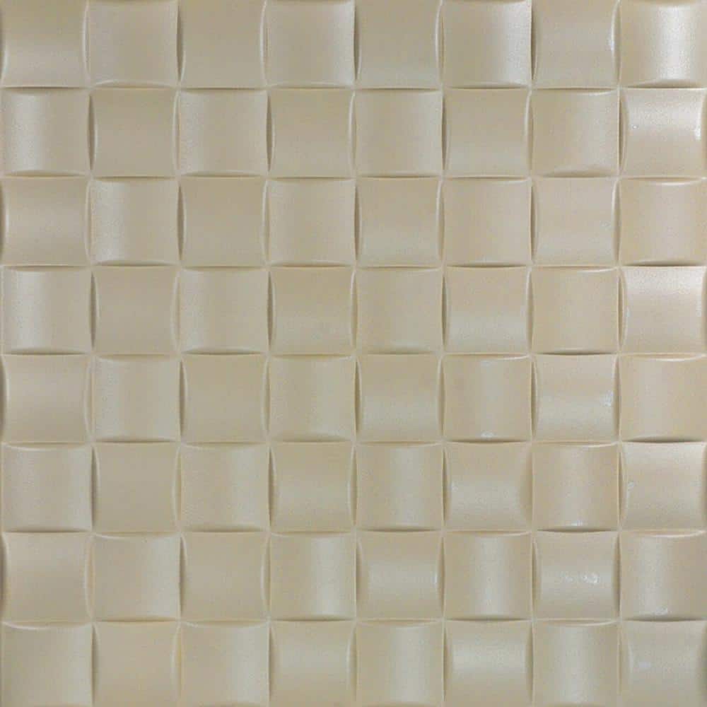 A La Maison Ceilings Cobblestone Lenox Tan 1.6 ft. x 1.6 ft. Decorative ...
