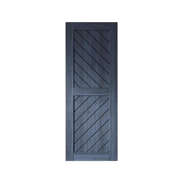 HOMACER XT4 30 in. x 80 in. C-Panel Solid Core Navy Slanted Stripe ...