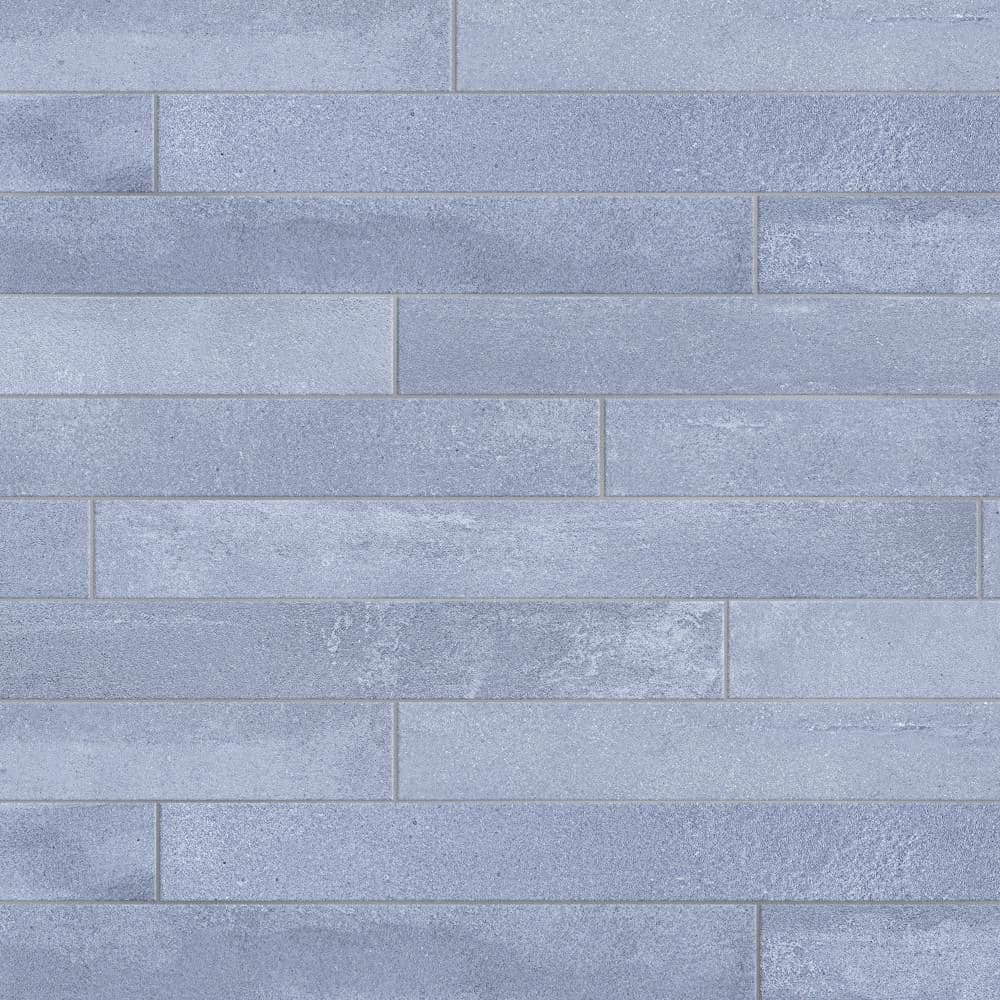 Merola Tile Tucson Blue 2 in. x 18 in. Porcelain Floor and Wall Tile (8 ...