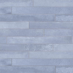 Merola Tile Tucson Seawater 2 in. x 18 in. Porcelain Floor and Wall ...