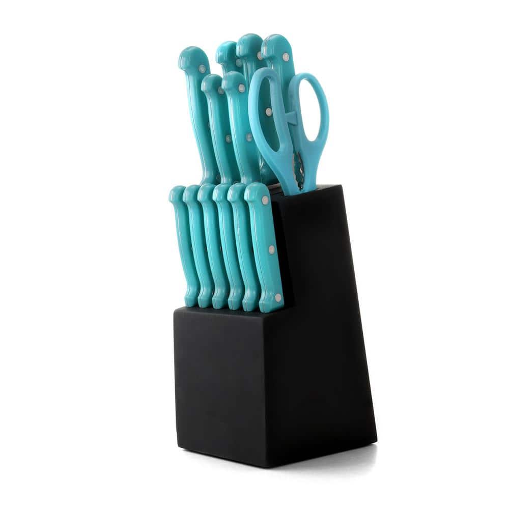 MegaChef 14-Piece Cutlery Set in Teal 985115721M - The Home Depot