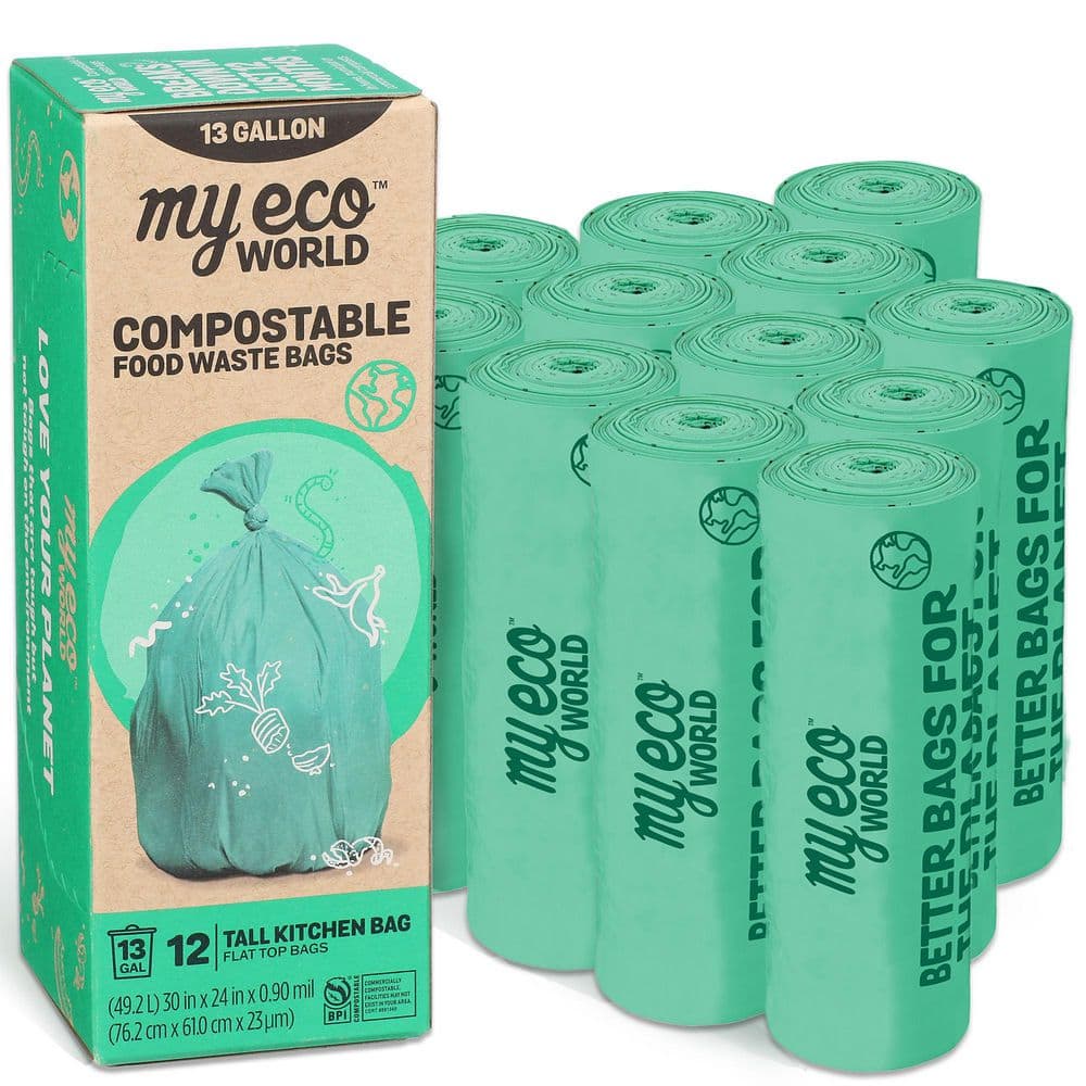 Reviews for MyEcoWorld 13-Gallon Food Waste Compostable-Bags, Trash ...
