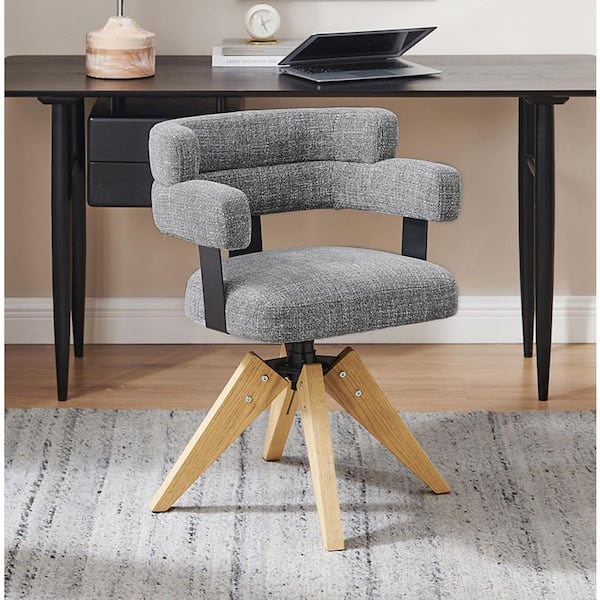 Art Leon Revo Gray Fabric Swivel Accent Arm Chair DC027-1-GR-F - The ...