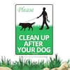 ANLEY 12 in. x 9 in. Clean Up After Your Dog Yard Sign, No Pooping ...