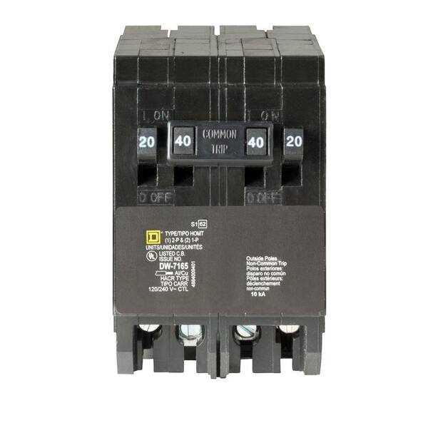 Have a question about Square D Homeline (2) 20 Amp Single-Pole (1) 40 ...