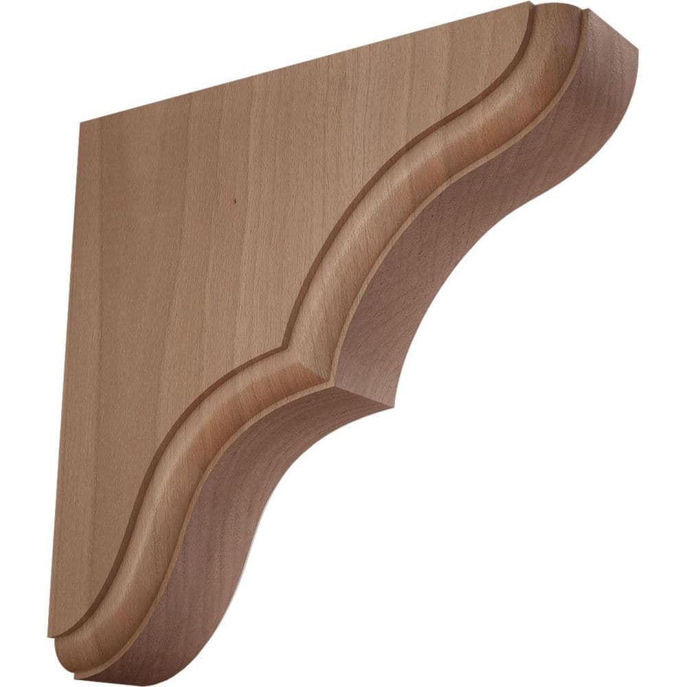Ekena Millwork 1-3/4 in. x 5-1/2 in. x 5-1/2 in. Cherry Stratford Wood ...