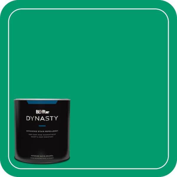 BEHR DYNASTY 1 qt. #S-G-460 Mint Sprig Satin Enamel Interior Stain ...