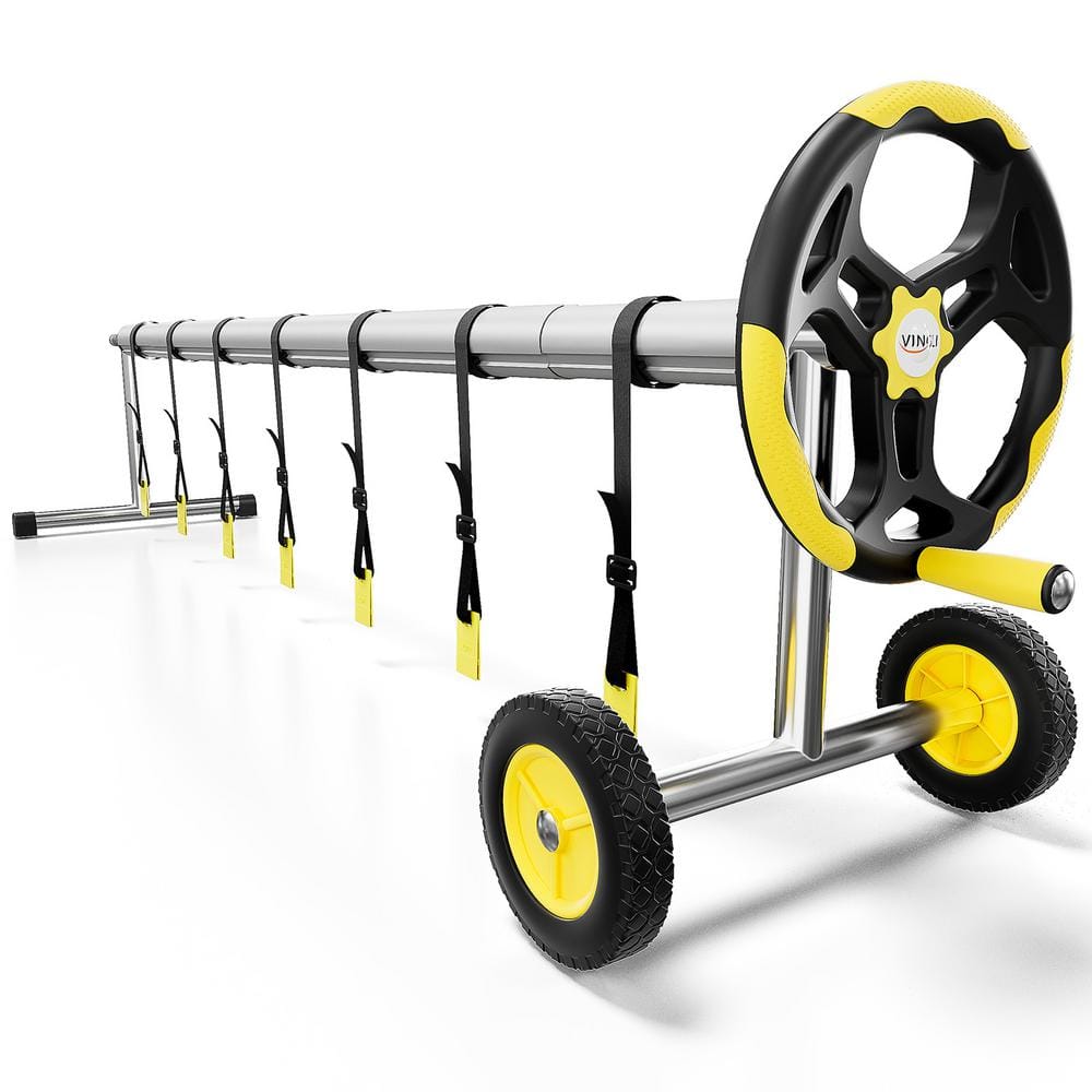 Karl home 21 ft. Aluminum Stainless Steel Solar Cover Pool Reel for ...