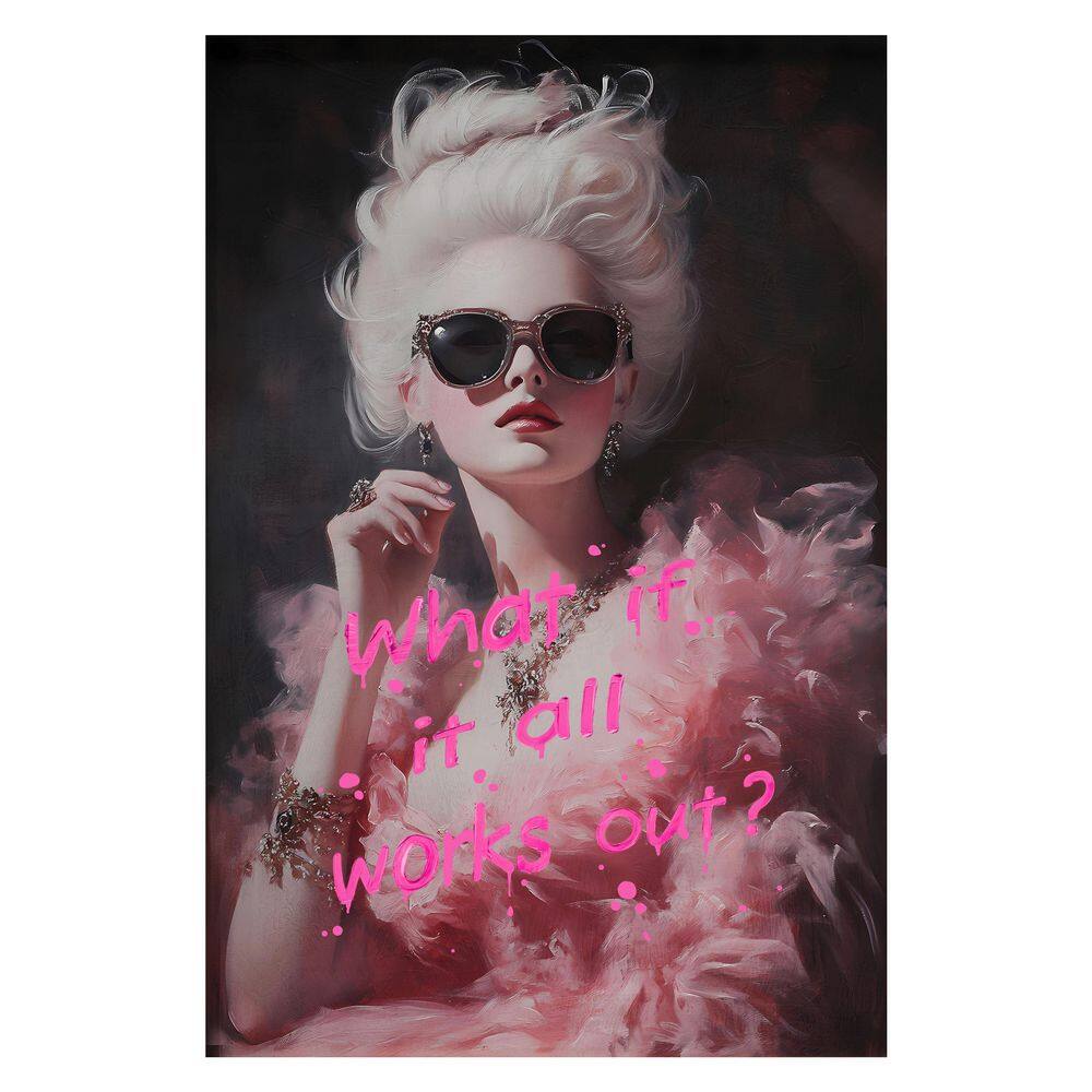 Classy Art 1-Piece Unframed Mixed Media People Wall Art 36 in. x 24 in ...