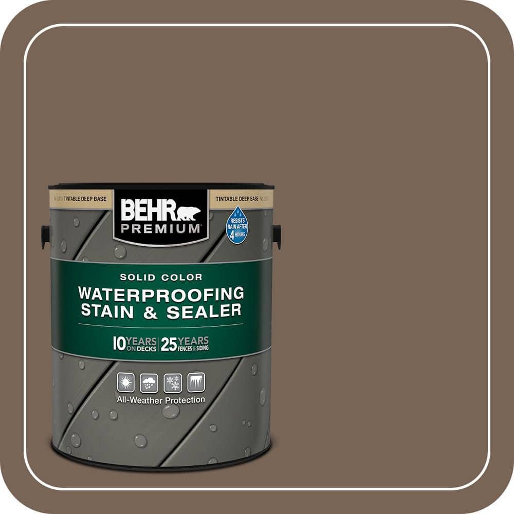 BEHR PREMIUM 1 gal. #SC-141 Tugboat Solid Color Waterproofing Exterior ...