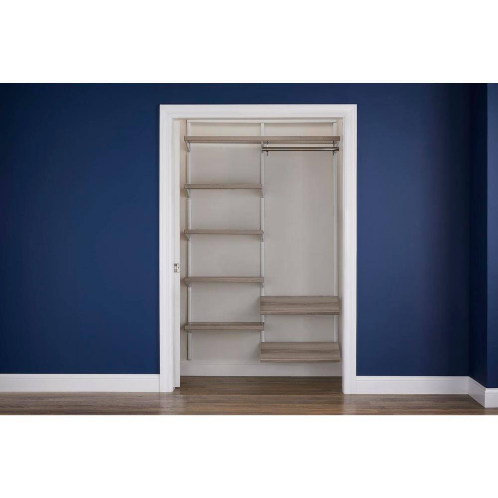 Reviews for Everbilt Genevieve 4 ft. Gray Adjustable Closet Organizer ...