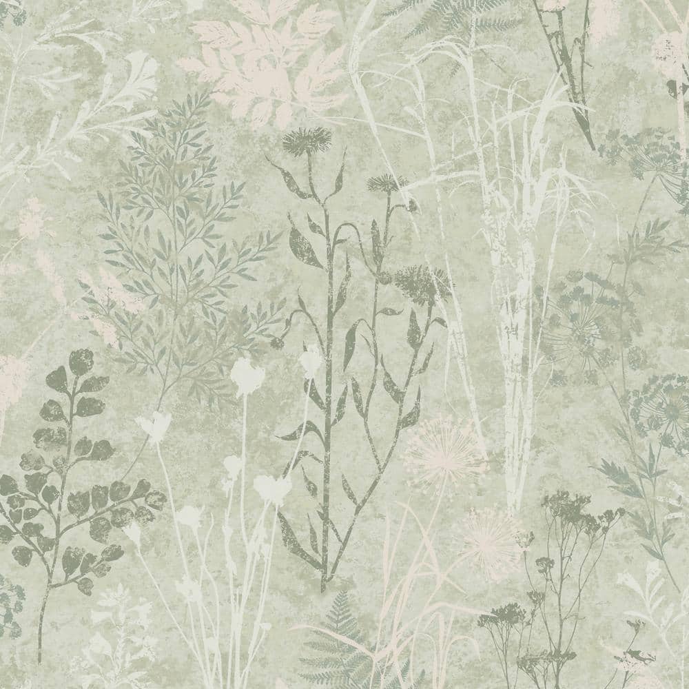 Superfresco Easy Organics Sage Non-Woven Paper Removable Wallpaper ...