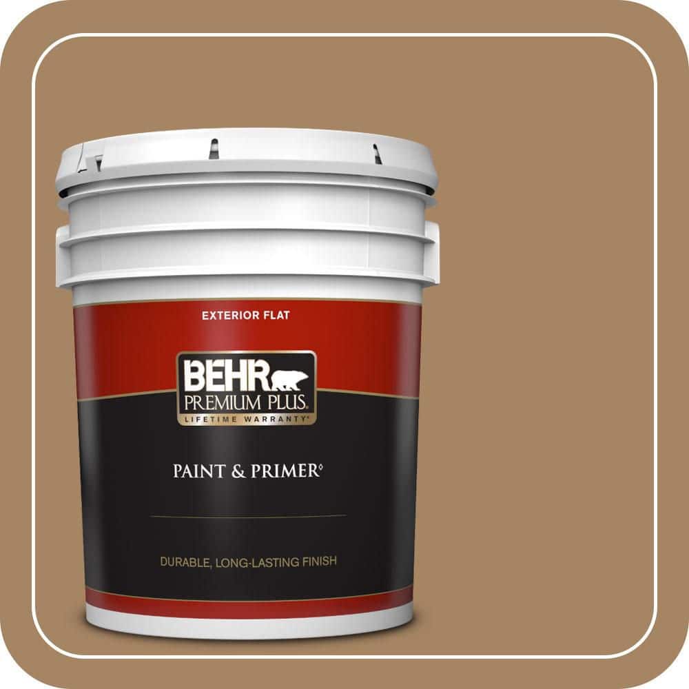 BEHR PREMIUM PLUS 5 gal. #290F-5 Wooden Swing Flat Exterior Paint ...