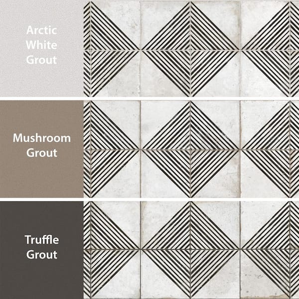 Merola Tile Kings Rombos Nero 8-3/4 in. x 8-3/4 in. Ceramic Floor and ...