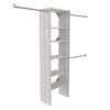 ClosetMaid Style+ 84 in. W - 120 in. W Bleached Walnut Wood Closet ...
