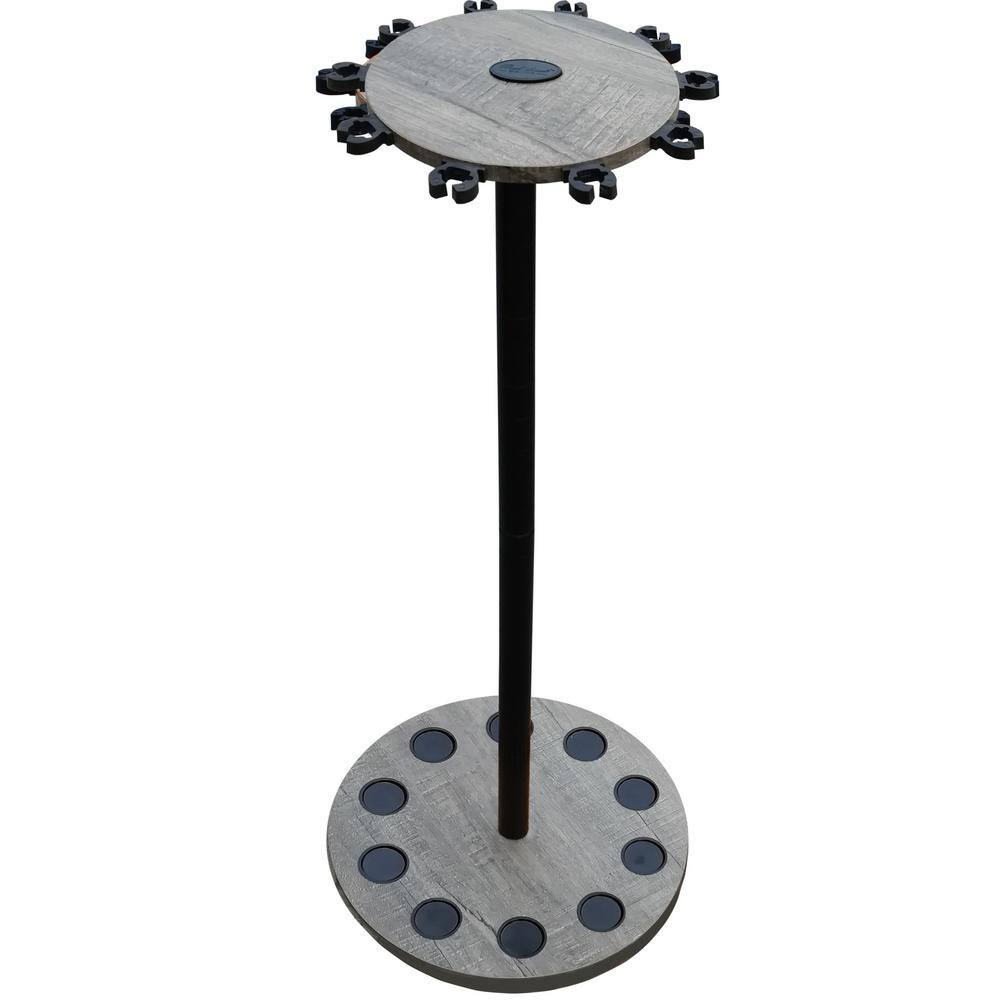 Rush Creek Creations Barn Wood Round 10-Rod Rack 38-3022