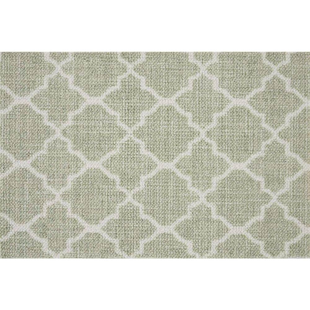 Natural Harmony Verandah Spruce Green 13.2 ft. 36 oz. Polyester Pattern ...