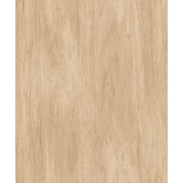 Woods and Wicker Collection Brown Wood Effect Matte Finish Vinyl on Non ...