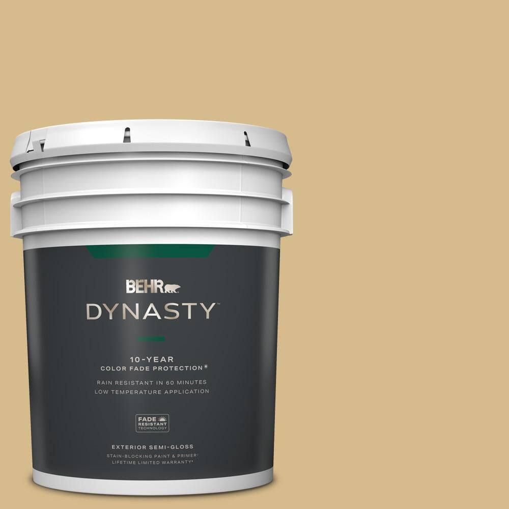 BEHR DYNASTY 5 gal. #350F-5 Camel Semi-Gloss Enamel Exterior Stain ...