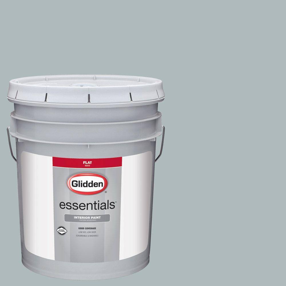 Glidden Essentials 5 gal. #HDGCN41D Soft Feather Grey Flat Interior ...