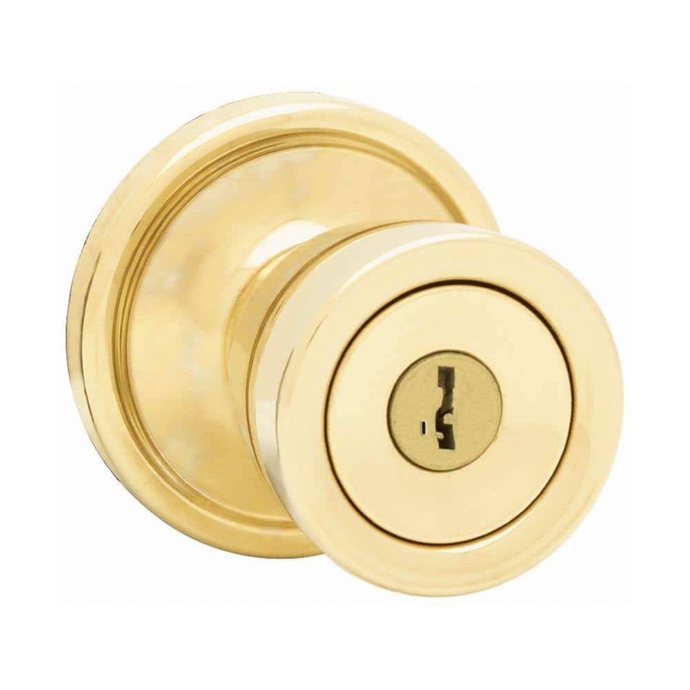 Kwikset Abbey Polished Brass Exterior Entry Door Knob featuring ...