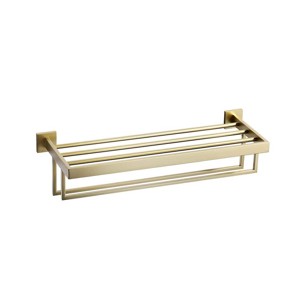 ALEASHA 2-Towel Holders Wall Mounted Towel Rack in Gold AL-8J501G - The ...