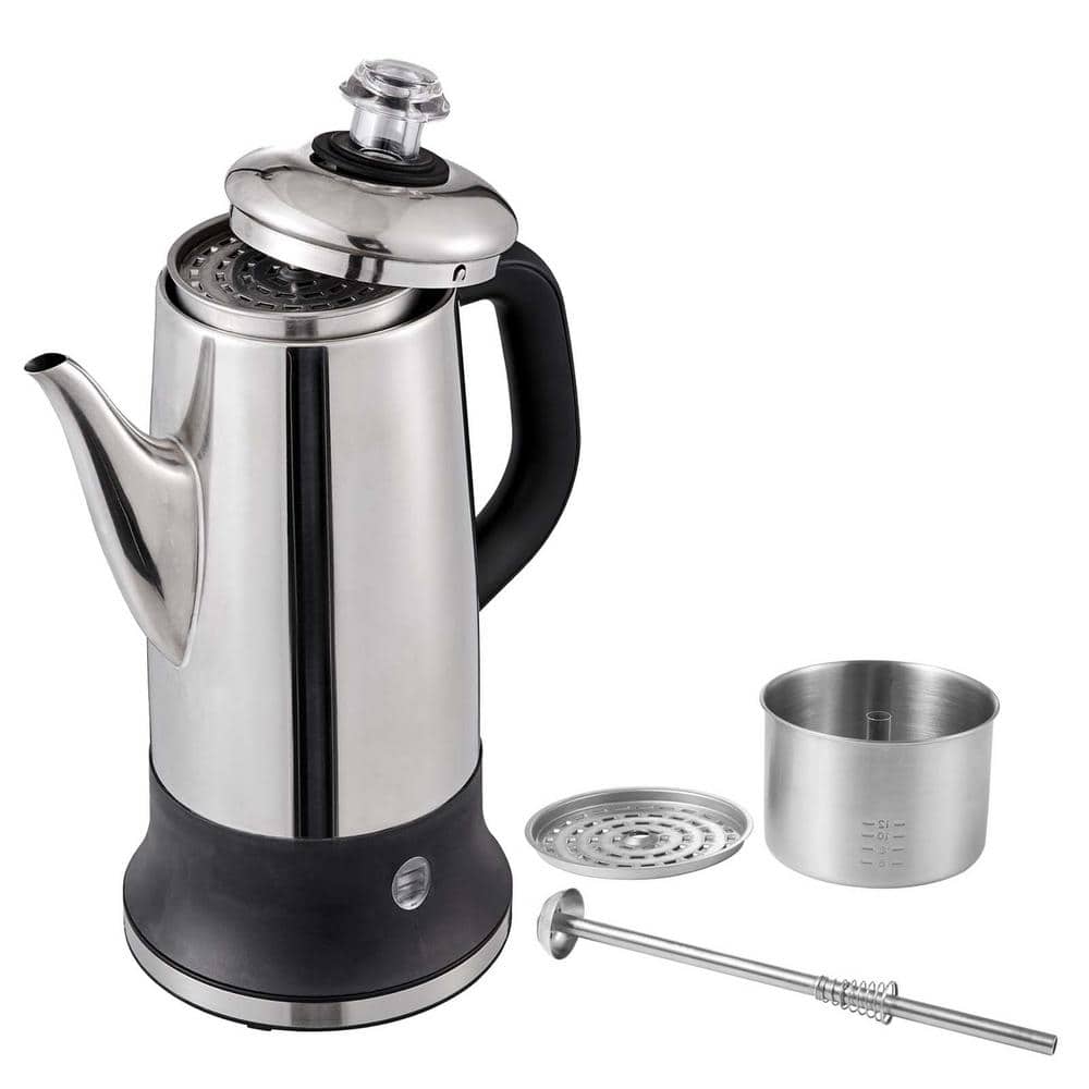 SVOPES 12-Cup Electric Coffee Percolator, 304 Stainless Steel Brewer ...