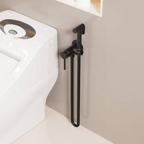 YAWWALK 1 Handle Bidet Faucet with 47 in. Stainless Steel Hose and Wall ...