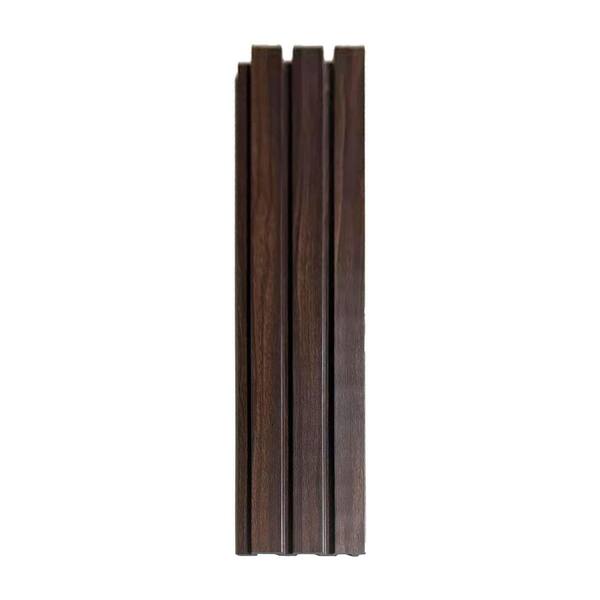 Ejoy 94.5 in. x 4.8 in. x 0.5 in. Vinyl Wall Siding Panel in Walnut ...