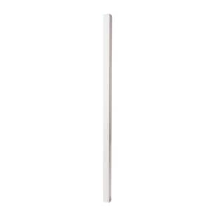 2 in. x 2 in. x 6.5 ft. White Metal Fence Post with Post Cap 58285259 ...
