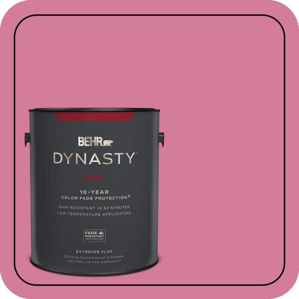 BEHR DYNASTY 1 gal. #P130-5 Little Bow Pink Flat Exterior Stain ...
