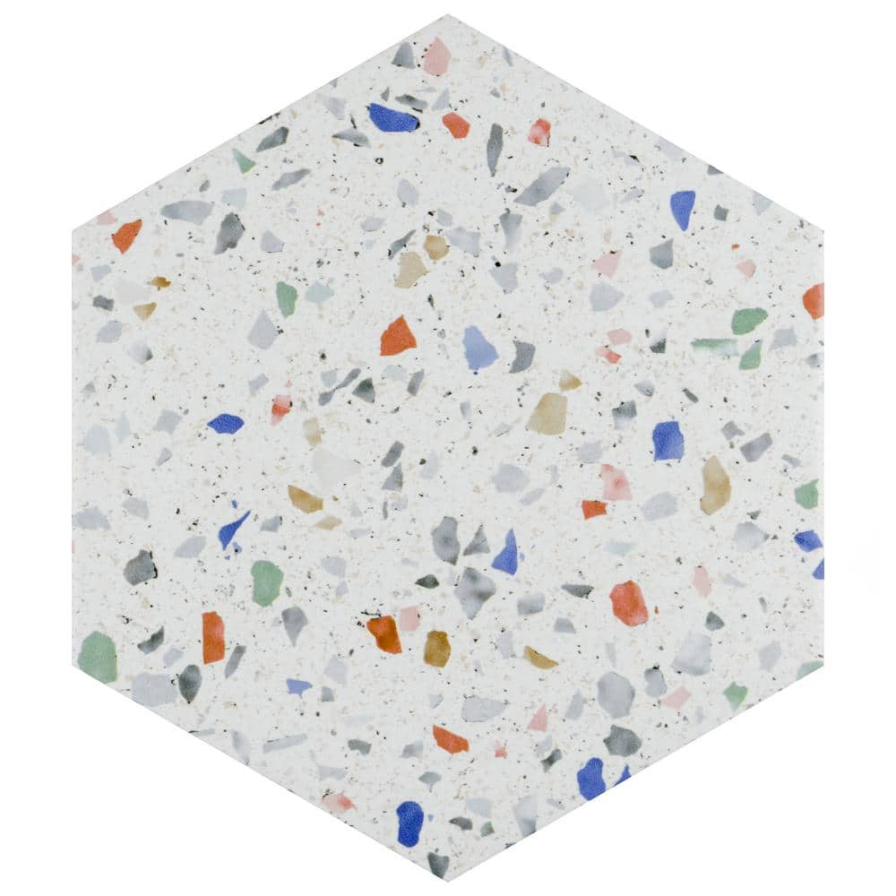 Merola Tile Venice Hex Colors Light 8-5/8 in. x 9-7/8 in. Porcelain ...