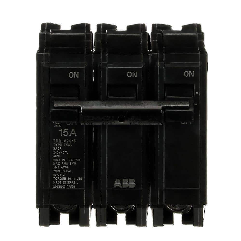 ABB 15 Amp 1 in. 3-Pole Circuit Breaker (THQL32015A) THQL32015A - The ...