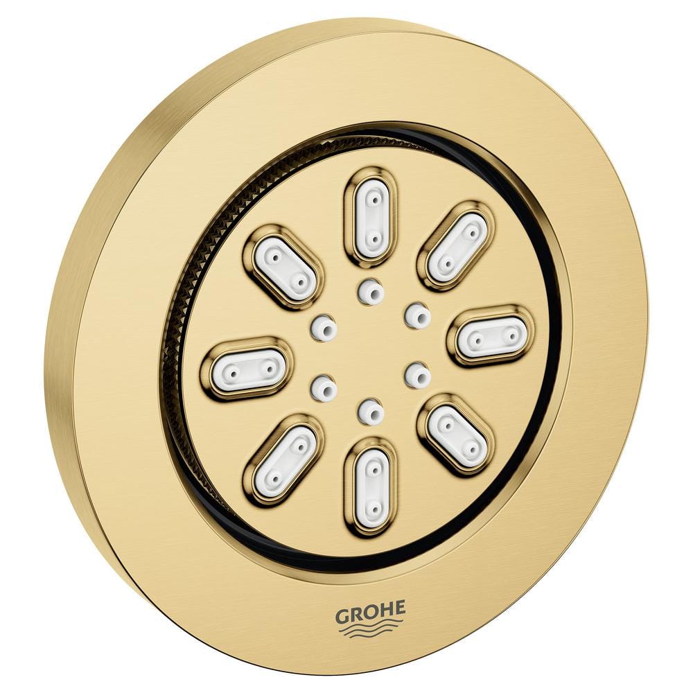 GROHE Rainshower 2-Spray Round Body Jet Spray in Brushed Cool Sunrise ...