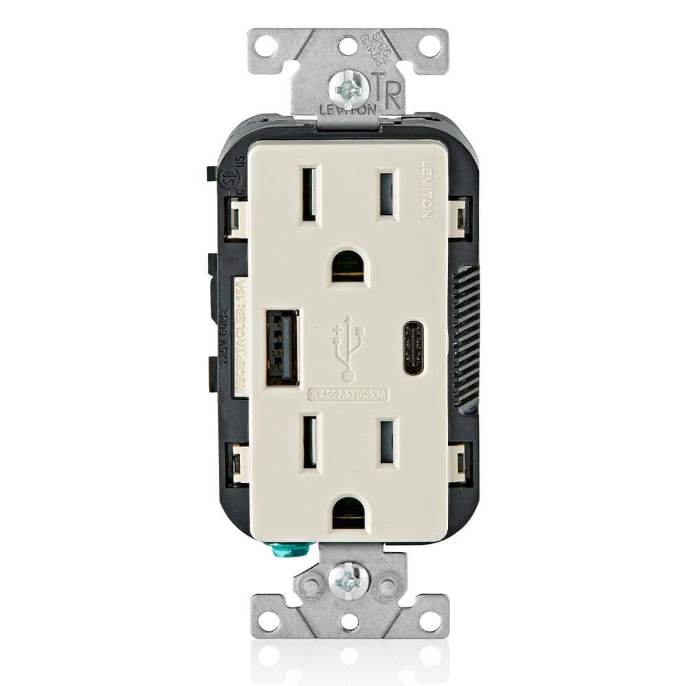 Reviews for Leviton 15 Amp Decora Type A and C USB Charger Tamper ...