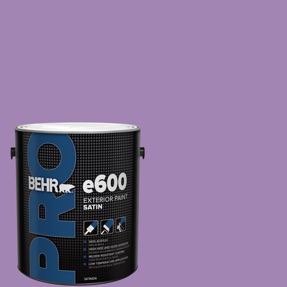 BEHR PRO 1 gal. #660B-6 Daylight Lilac Satin Exterior Paint PR64301 ...