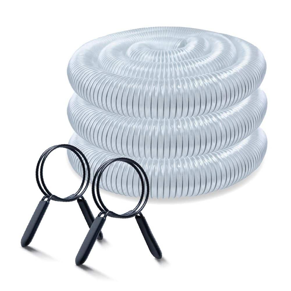 ‎POWERTEC 2-1/2 in. x 20 ft. PVC Dust Collection Hose with 2pc 2-1/2 in ...