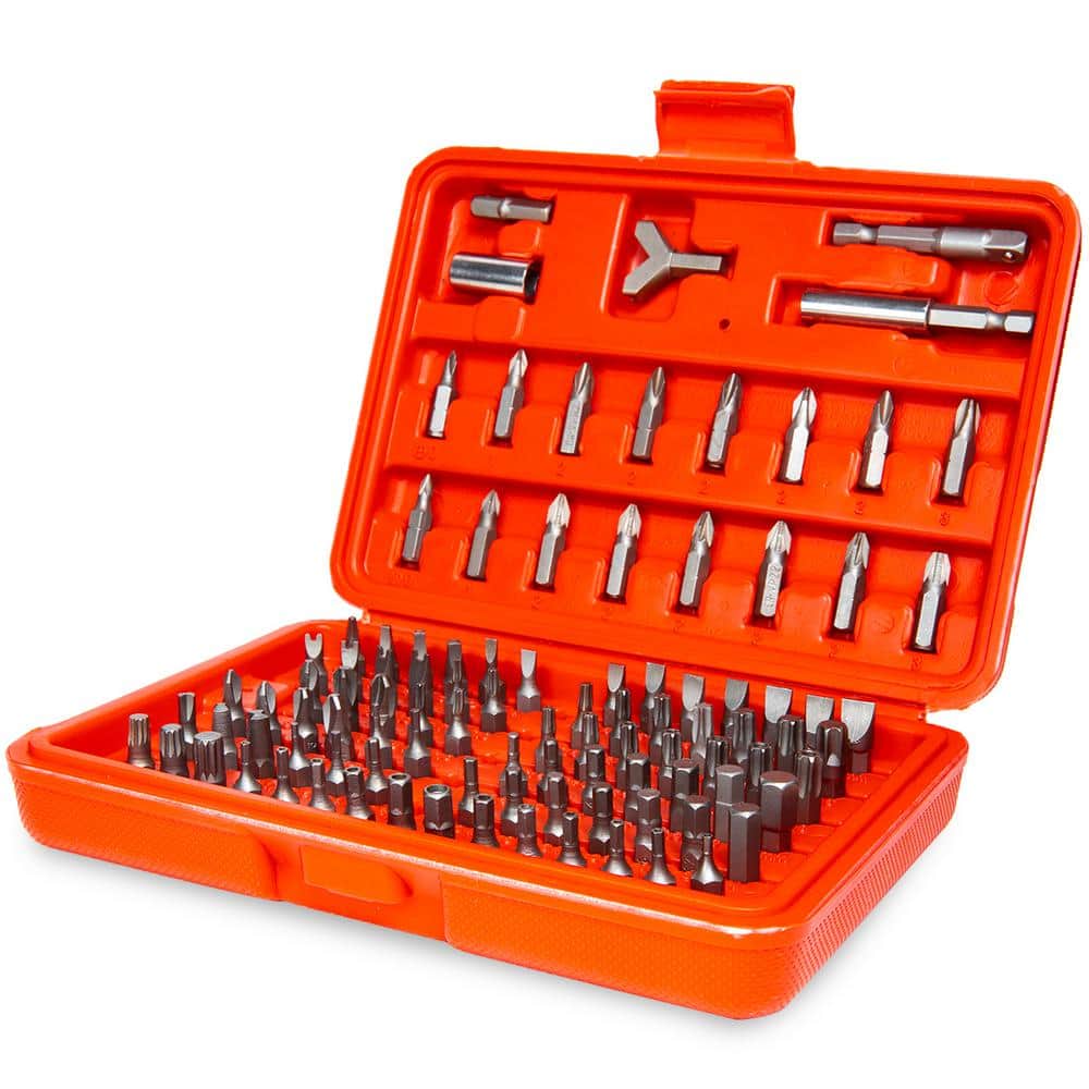 STARK USA 1/4 in. Hex Drive Tamperproof Security Bit Set (100-Piece ...