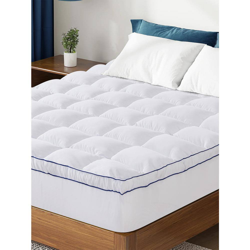 SUBRTEX Comfort 2 in. King Polyester Mattress Pad, Compressed Packaging ...