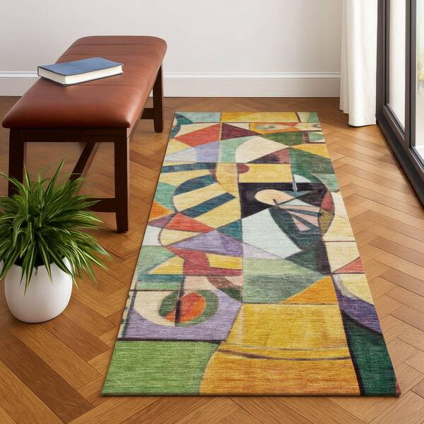 Addison Rugs Mayfield Premium Machine Washable Abstract AMF1758 Gold 2 ...