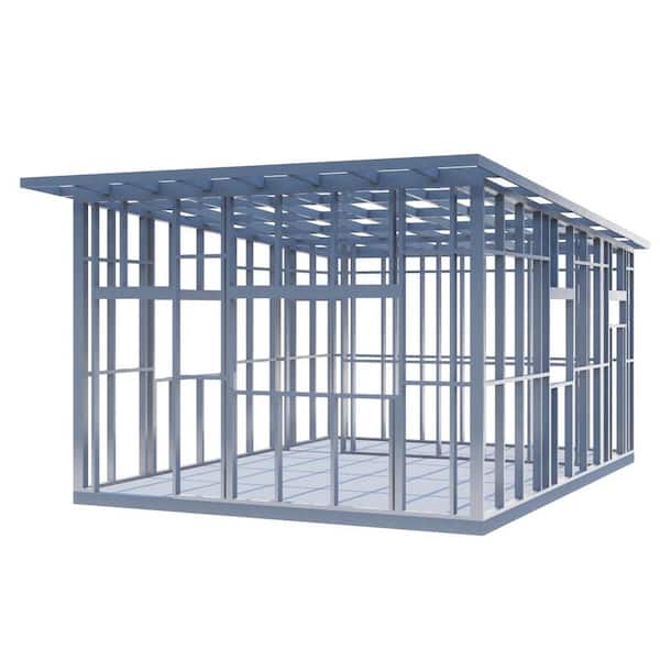 BEDROCK BUILDING GROUP L Steel Frame Home Kit for Studio 1-Bath 300 sq ...