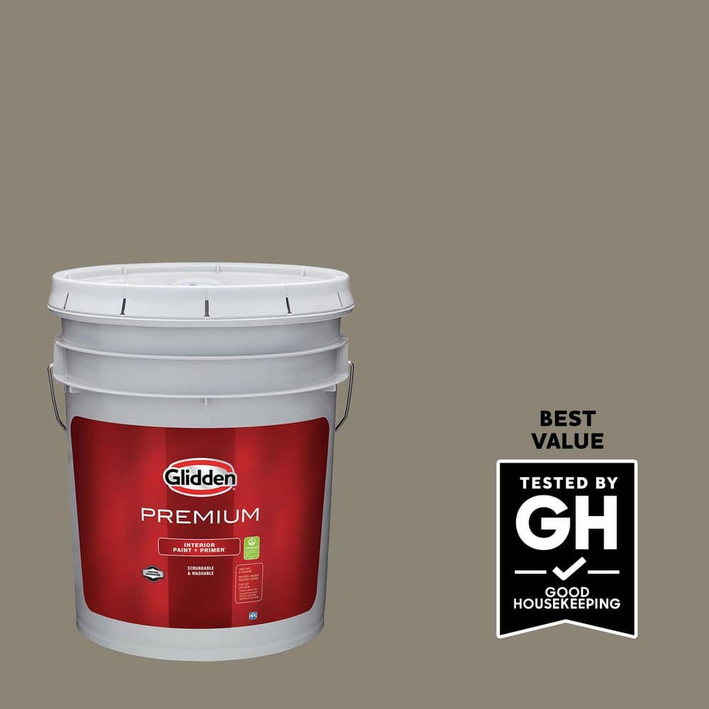 Glidden Premium 5-gal. PPG1025-5 Dark Ash Eggshell Interior Latex Paint ...