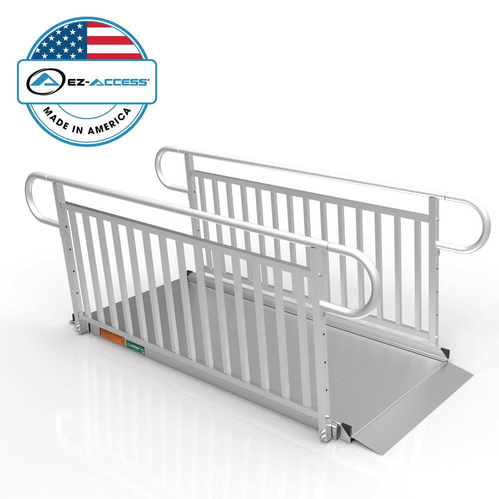 EZ-ACCESS GATEWAY 3G 7 ft. Aluminum Solid Surface Wheelchair Ramp with ...