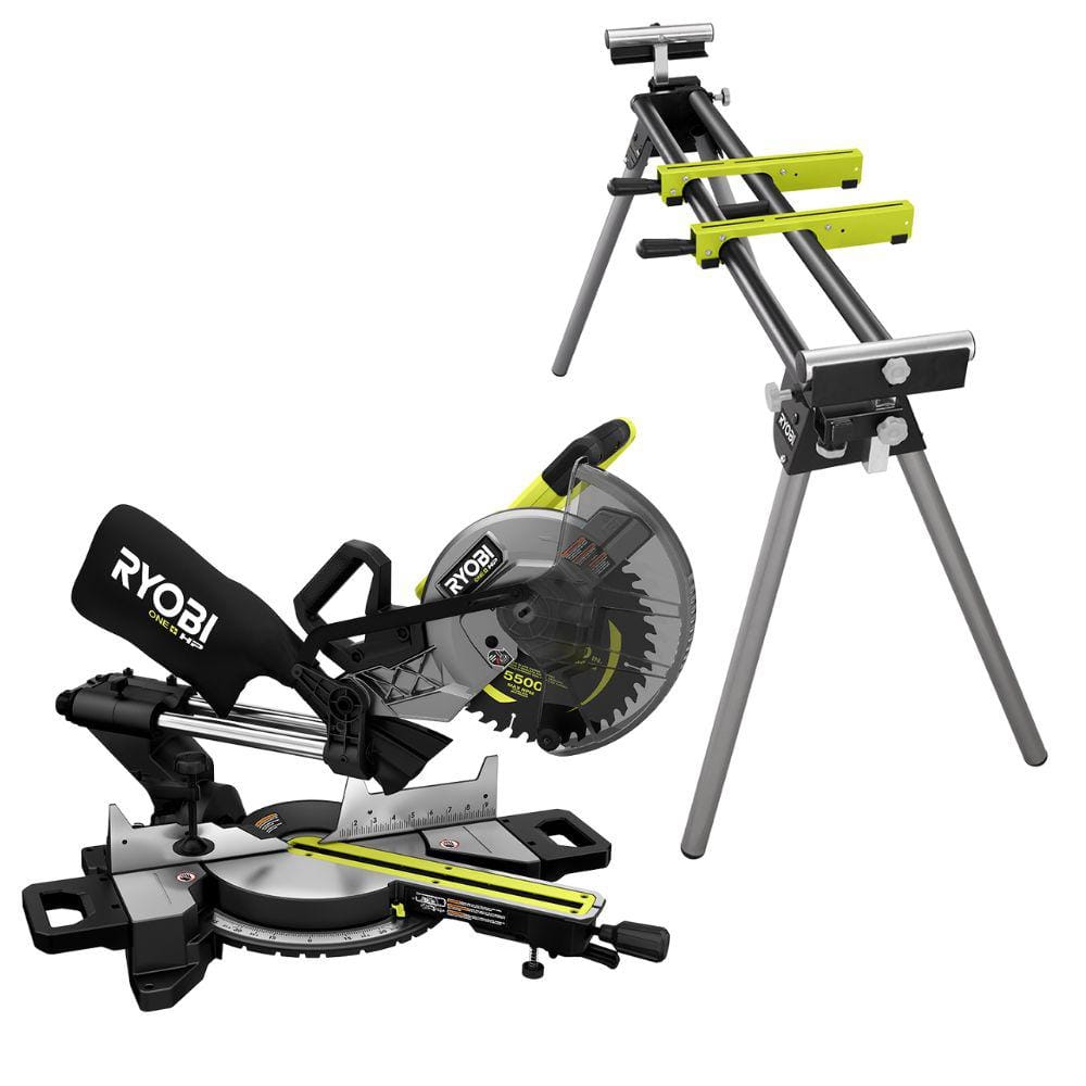 RYOBI ONE+ HP 18V Brushless Cordless 10 in. Sliding Compound Miter Saw ...