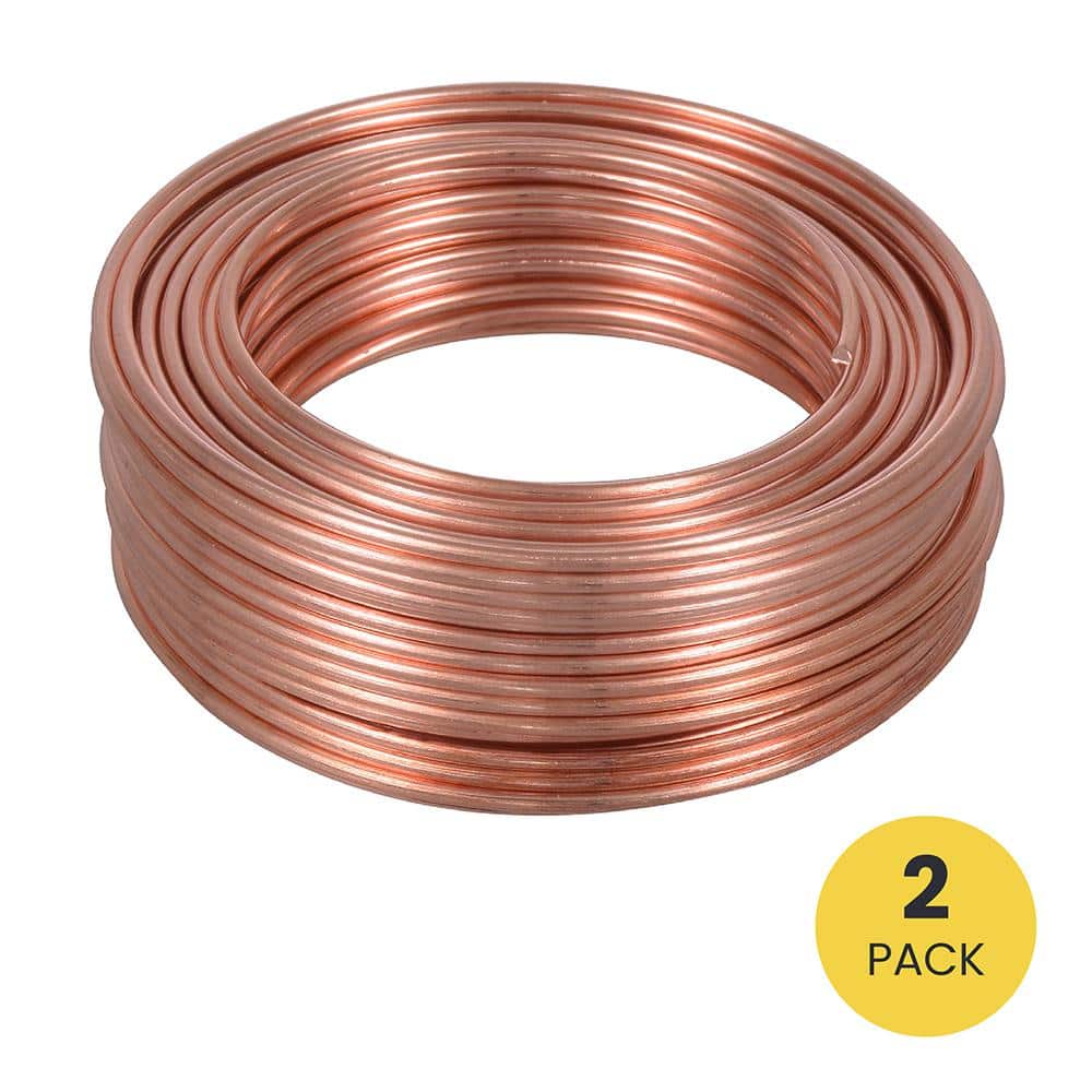 OOK 1/2 in. 25 ft. 35 lbs. 18-Gauge Copper Hobby Wire (2-Pack) 9986214 ...
