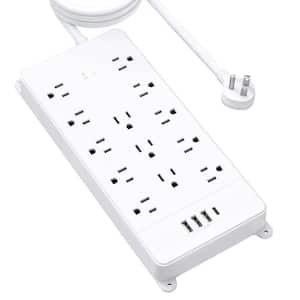 Ahfiwaso Mountable Heavy Duty 5 ft. Power Strip Extension Cord 13 ...