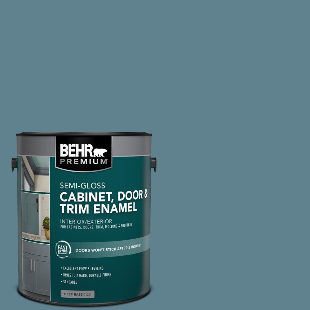 BEHR PREMIUM 1 gal. #S470-5 Blueprint Semi-Gloss Enamel Interior ...