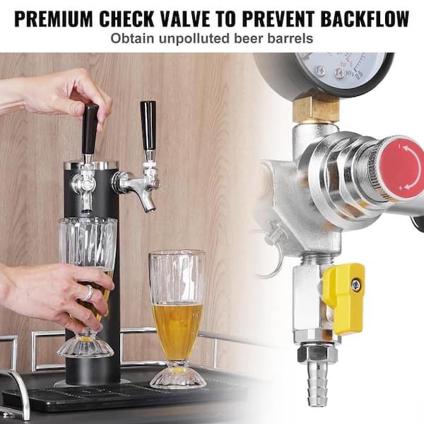 SVOPES Triple Gauge CO2 Regulator, 0-60 PSI Heavy Duty Gas System Draft ...