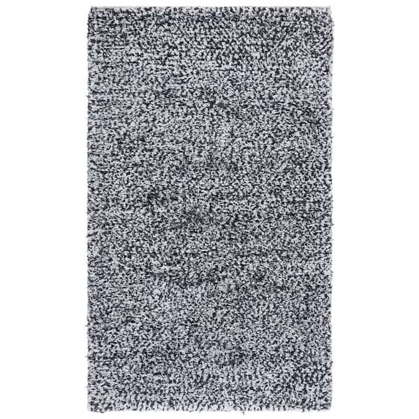 SAFAVIEH Berber 3 ft. x 5 ft. Ivory/Black Abstract Speckled Area Rug ...