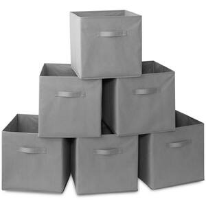 Ornavo Home 6-Pack Storage Cube Bins with Dual Handles -13 in ...